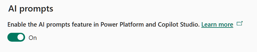 Why is "Add a prompt action" disabled in Copilot Studio? - Microsoft Q&A