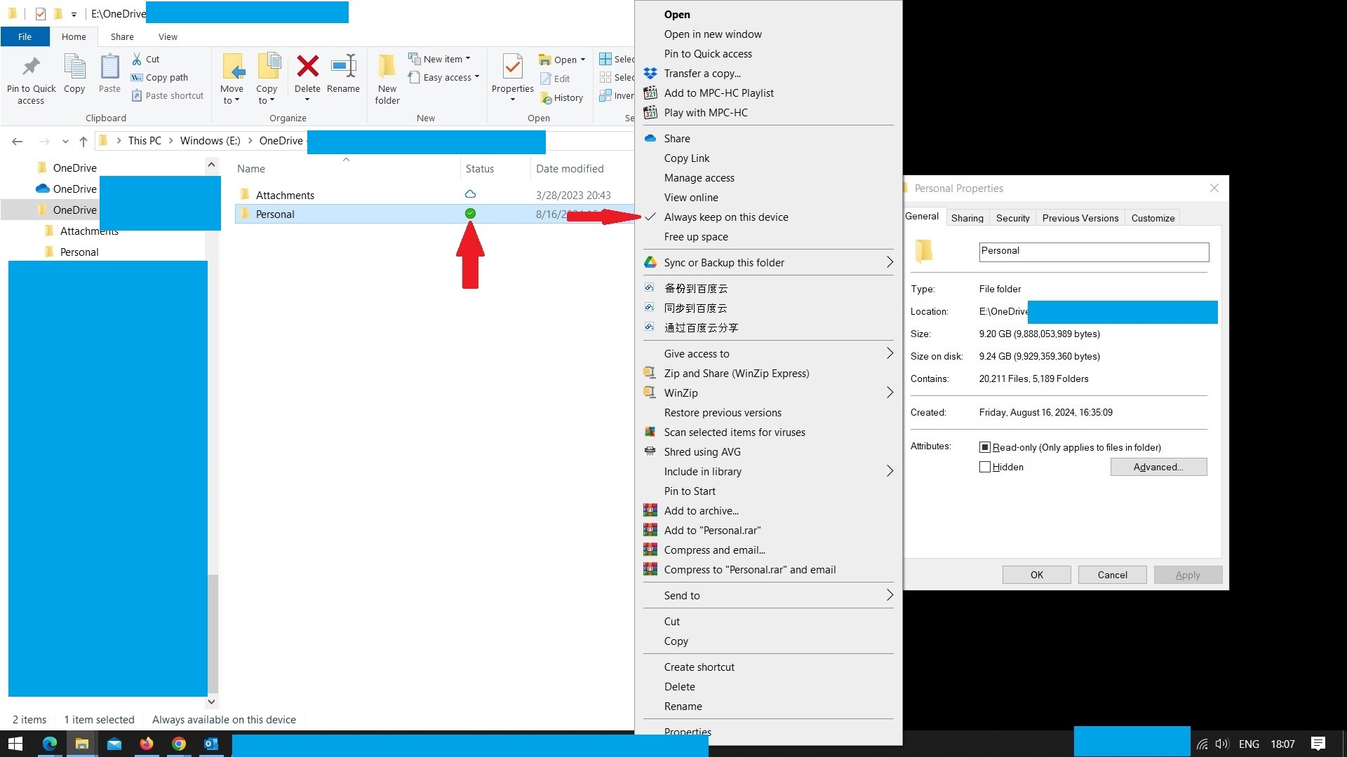 OneDrive - Discrepancy between Size on PC and Size on Storage Used - Microsoft Q&A