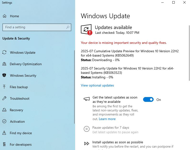 I am having problems installing Windows 10 updates - Microsoft Q&A