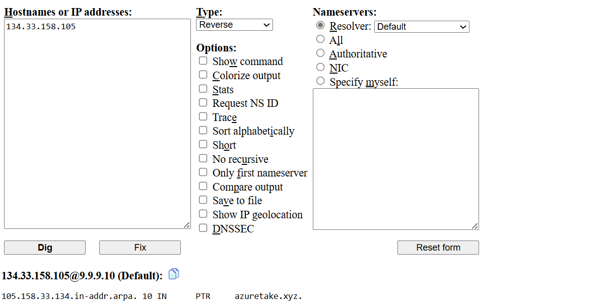 ptr record not resolve public ip address - Microsoft Q&A