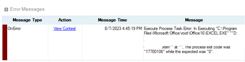 Excel 2019 Crashes In Kernelbasedll When Its Called Without An Interactive Windows Via Sql 