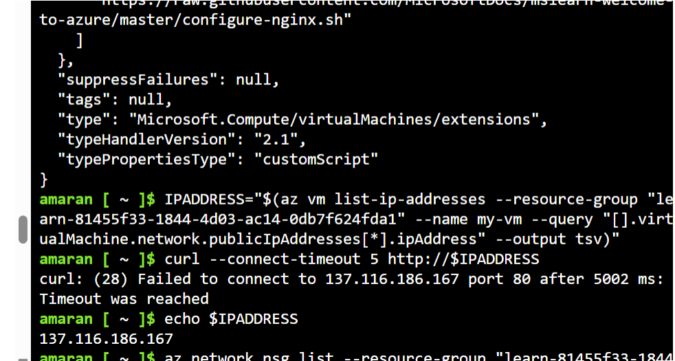 Getting Error when configuring Nginx in Azure training lab - Microsoft Q&A