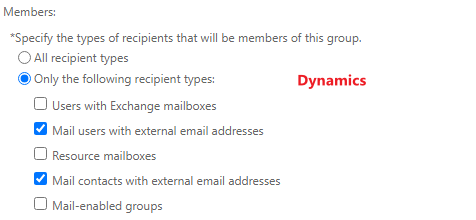 Unexpected conditions appear in the recipient filter - Dynamic Distribution Group - Microsoft Q&A