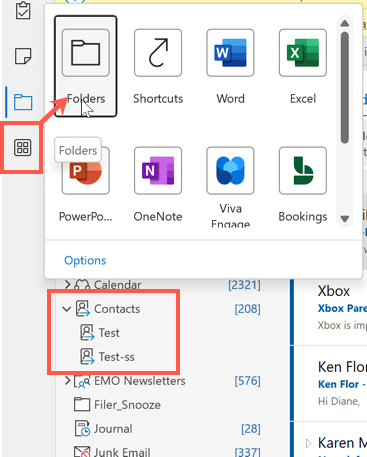 Outlook 2019 Subfolder View under People - Microsoft Q&A