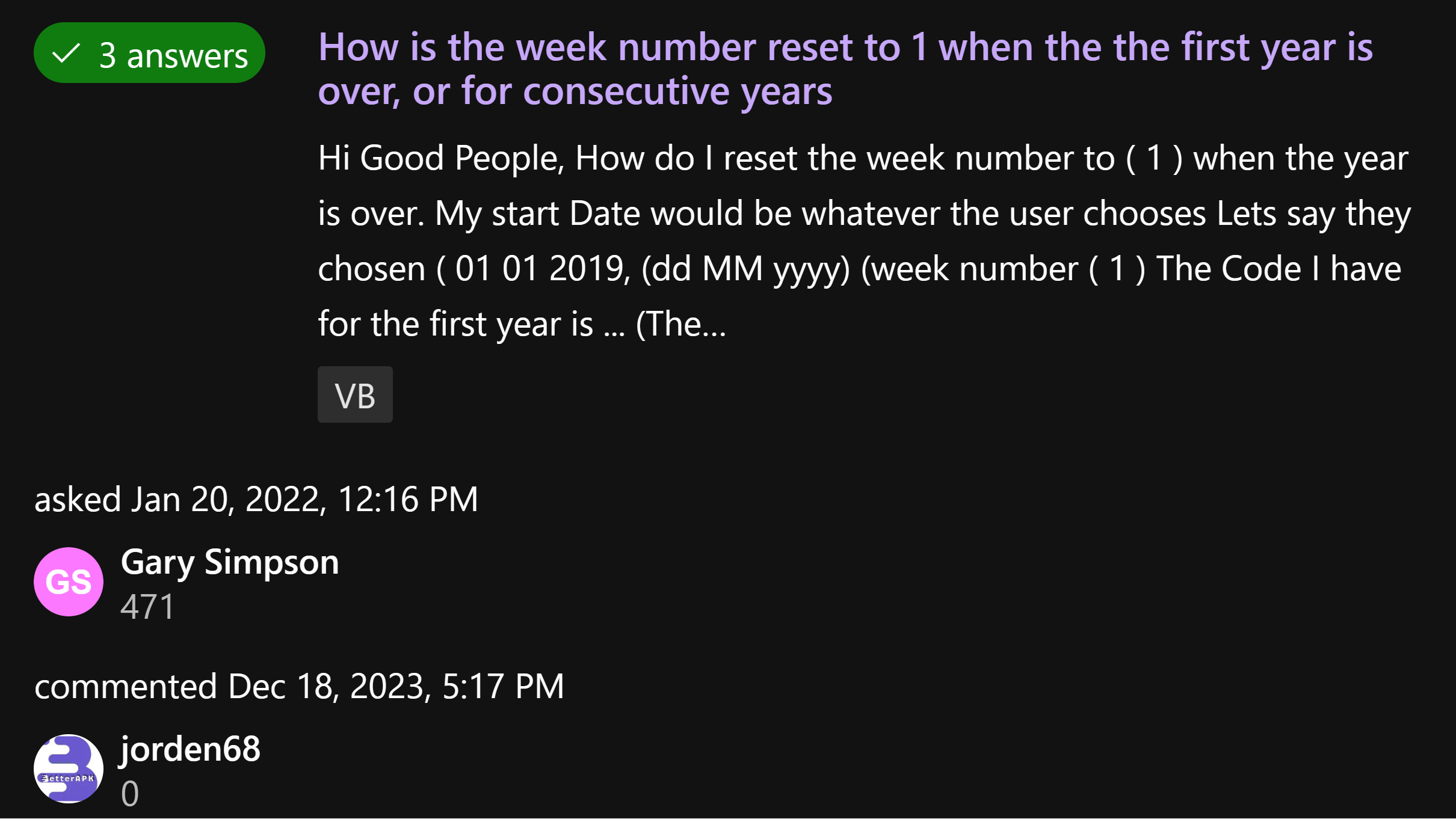 2 hours and supposed comment still not visible in the VB thread ...