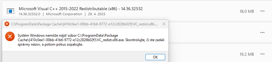 Unistall or repair MS Visual C++ Redistributable - Microsoft Q&A