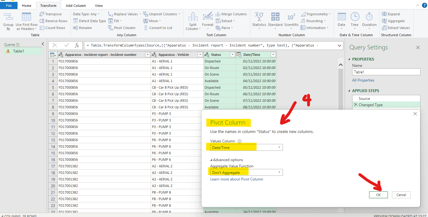 Merging data on multiple rows into one. - Microsoft Q&A