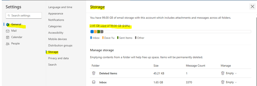 Outlook Server and Local Data difference how to fix? - Microsoft Q&A