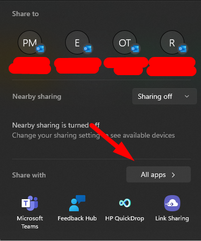 How to pin apps to "Share" menu in Windows 11 22H2 - Microsoft Q&A