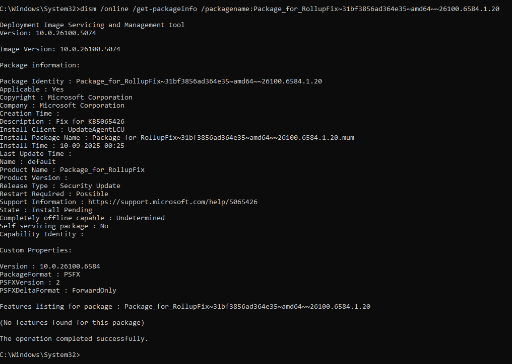 Issue with Windows 11 24H2 update deployment using DISM - Microsoft Q&A