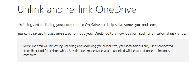 Unlink Onedrive, what happens? - Microsoft Q&A