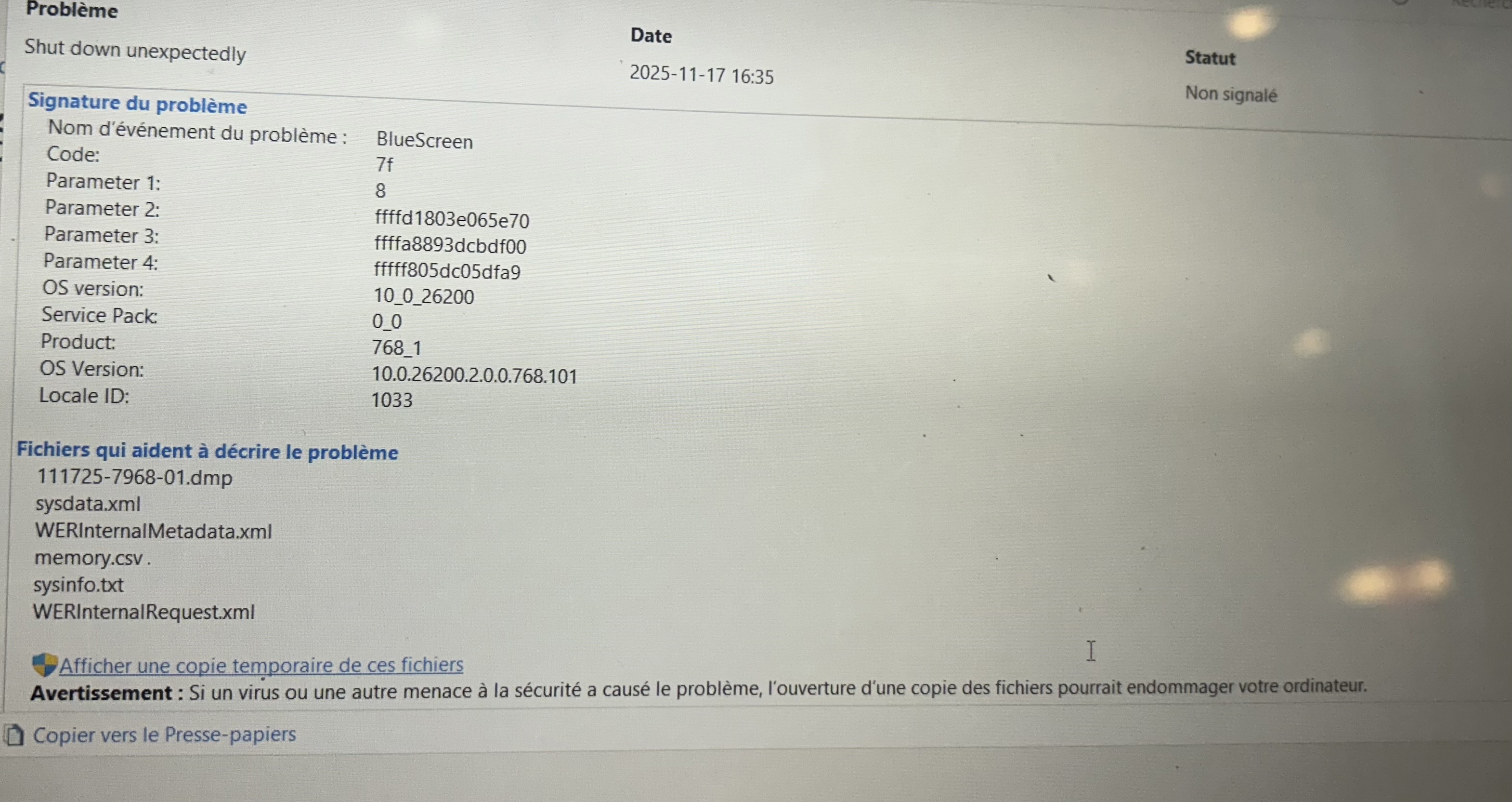 How to fix : windows shut down unexpectedly BlueScreen code:7f ...