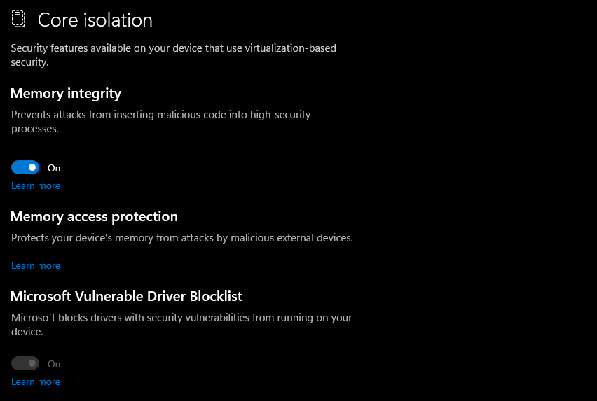 Kernel Mode Hardware Enforced Stack Protection Missing Microsoft Qanda