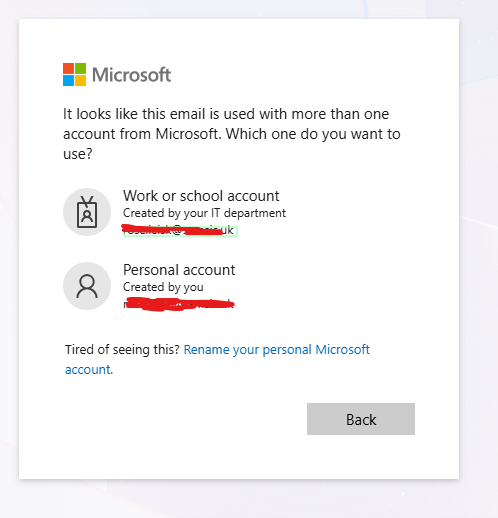 It looks like this email is used with more than one account from ...