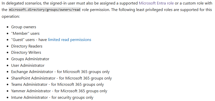 How to Retrieve Security Group Owners Using Microsoft Graph API? - Microsoft Q&A