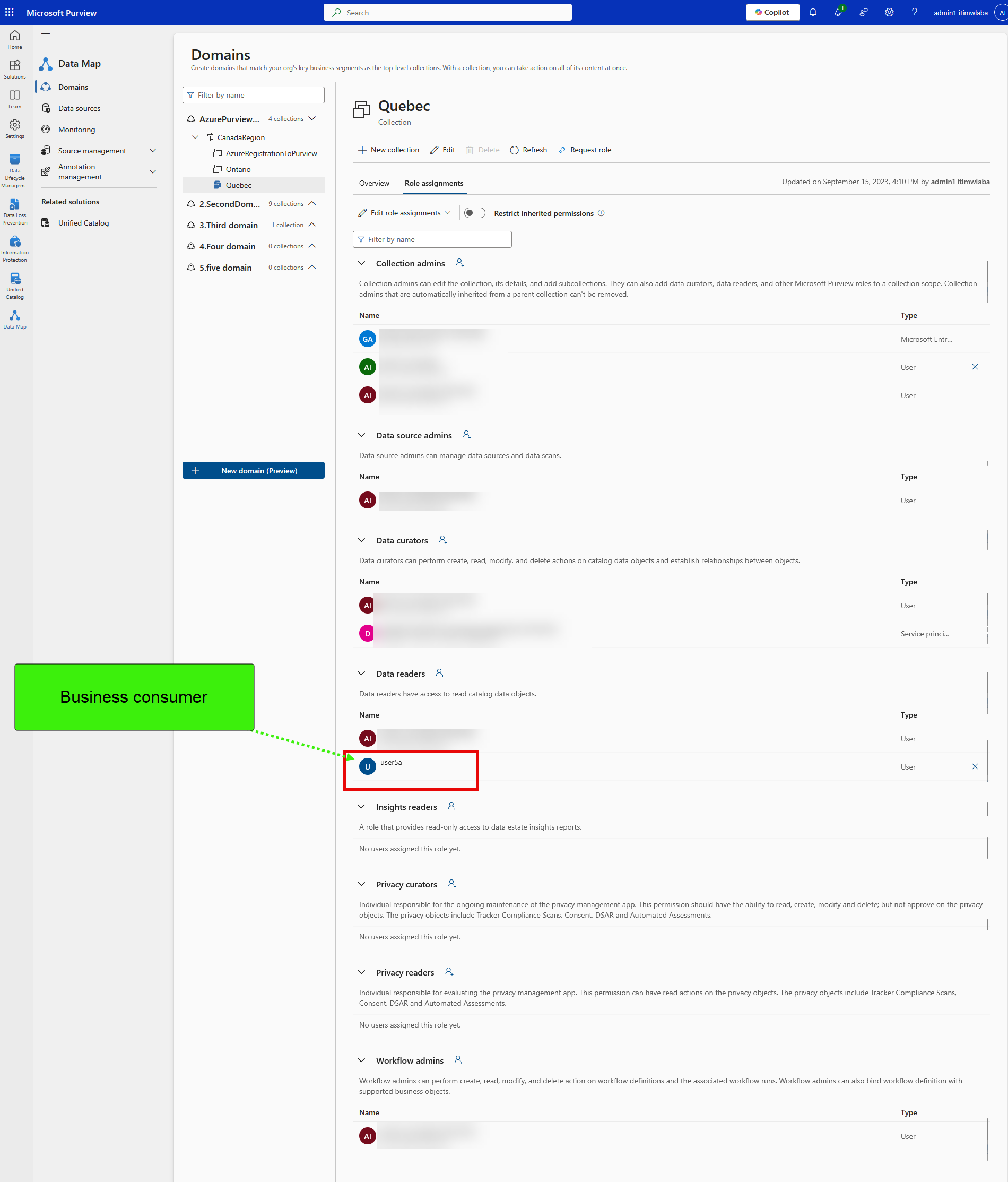 Purview Data Governance: Grant access to business consumers (regular users) to search in Unified ...