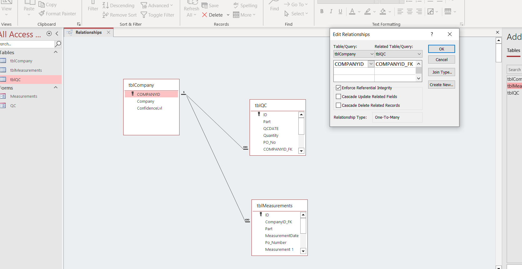 Quality Inspection forms with microsoft access - Microsoft Q&A