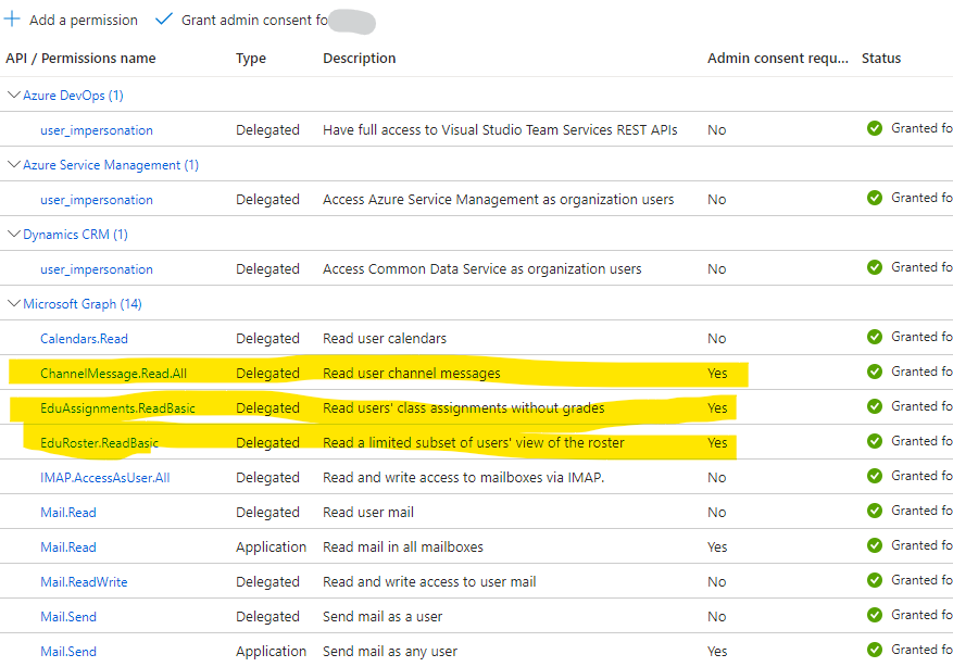Azure App registrations - Microsoft Q&A