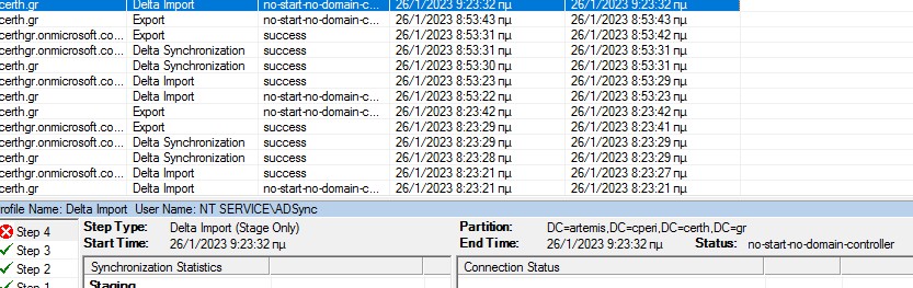 no-start-no-domain-controller on Synchronization Service Management ...