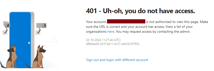 401 Unauthorized in Azure DevOps even though user has been added to Organisation - Microsoft Q&A
