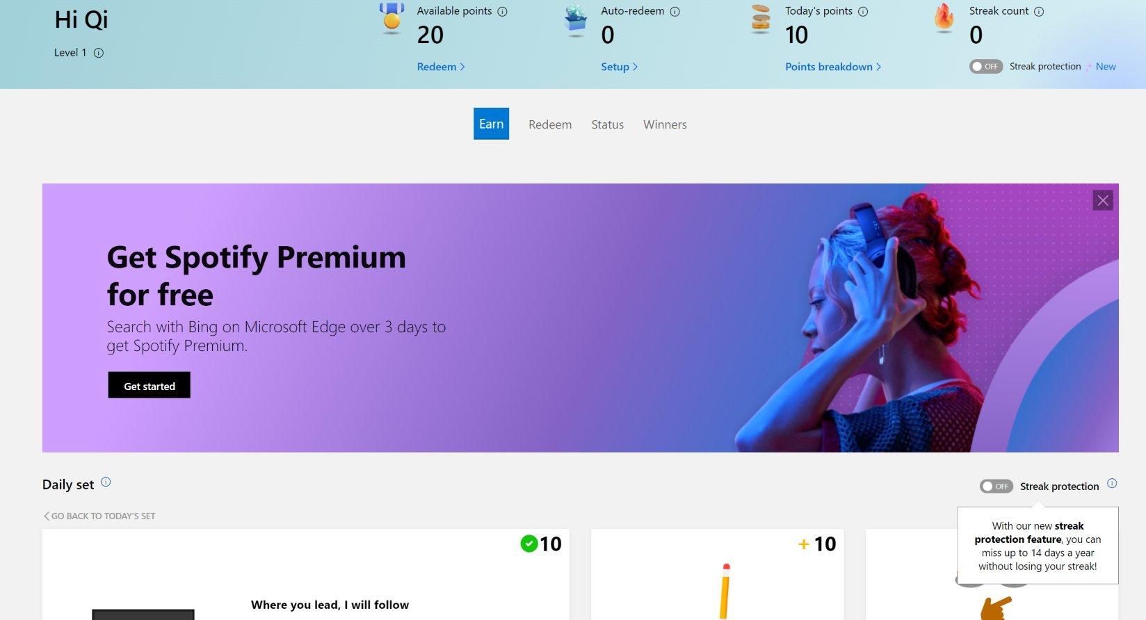 How do i turn on streak protection? - Microsoft Q&A