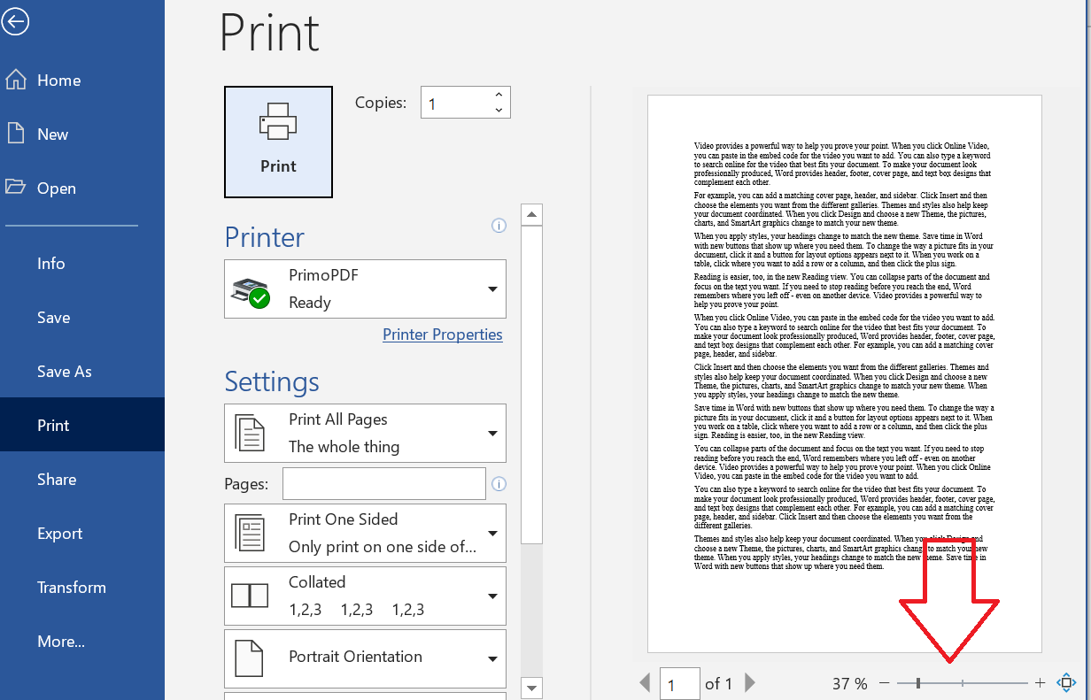 Preview screen (Word for Windows) - Microsoft Q&A