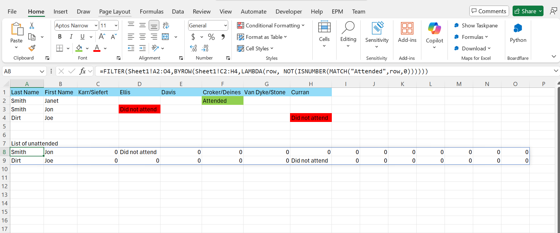 How to filter by row from a table to a new sheet in Excel. - Microsoft Q&A