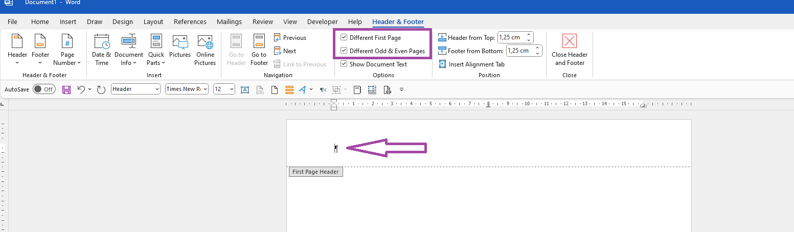 Headers and Page Numbers - Microsoft Q&A