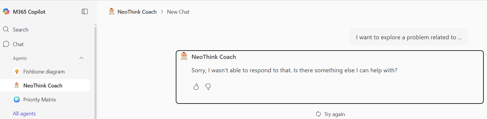 Copilot agent problem - Microsoft Q&A