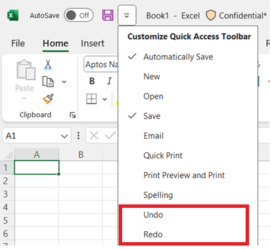 Excel M365 (V2503 Build16) 64-bit Undo Button Missing - Microsoft Q&A