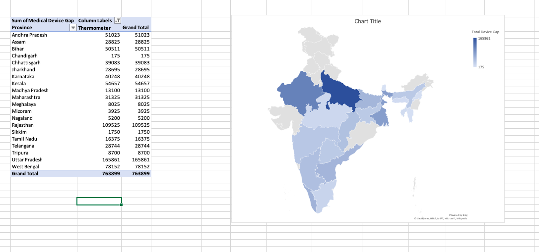 Excel maps chart error - very low accuracy - Microsoft Q&A