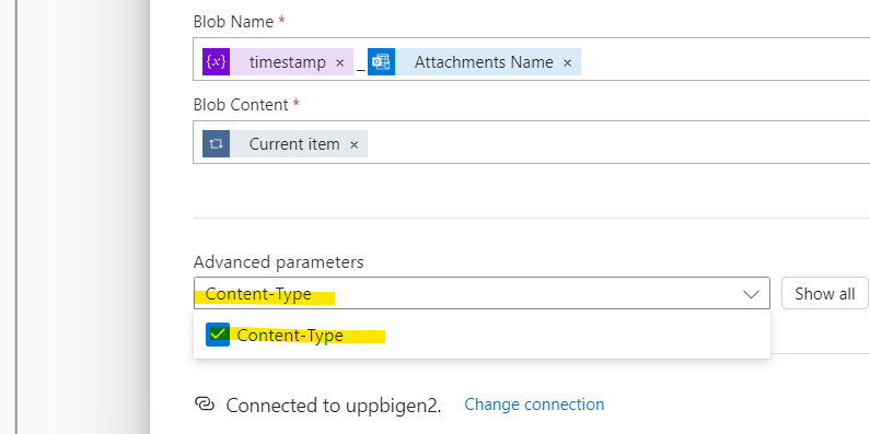 Using A Logic App How Can I Stop The Csv Email File Attachments From Downloading To Blob As A