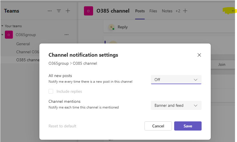 How to turn off individual channel notifications in the "New" Teams once you have been mentioned ...