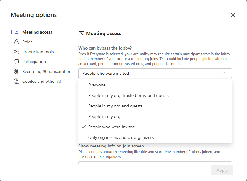 Hosting a Teams Webinar for external client - they are bringing a ...