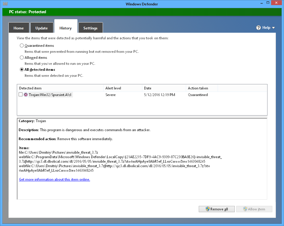 Windows Defender false positive on file downloaded from ams1.dl ...