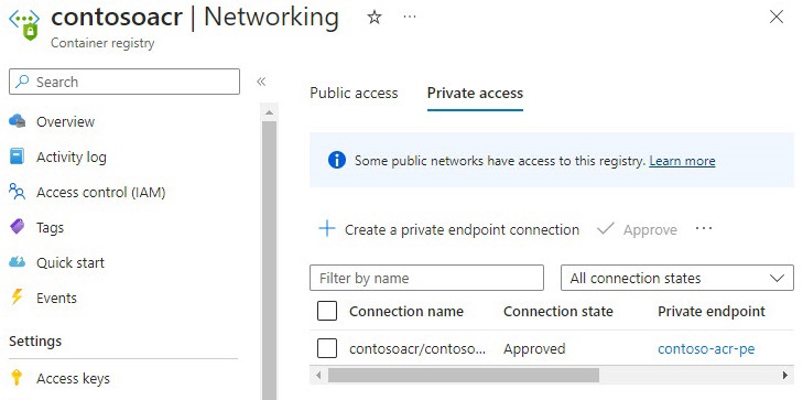 Azure ACR Network Configuration - Microsoft Q&A