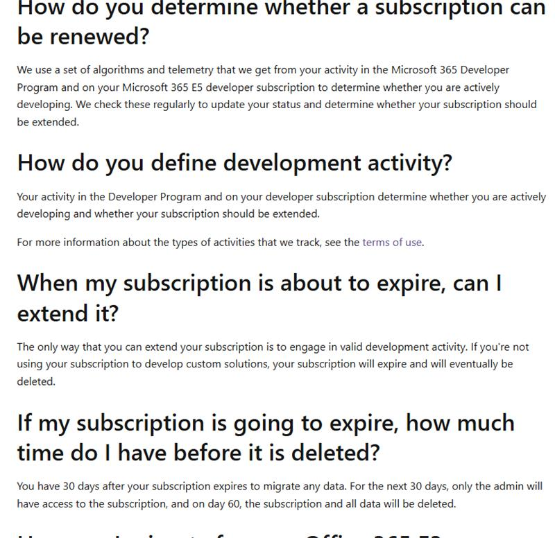 I am not able to access my 365 developer account post 60 days of ...