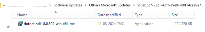 .NET SDK 8 - Updates via SCCM - Microsoft Q&A