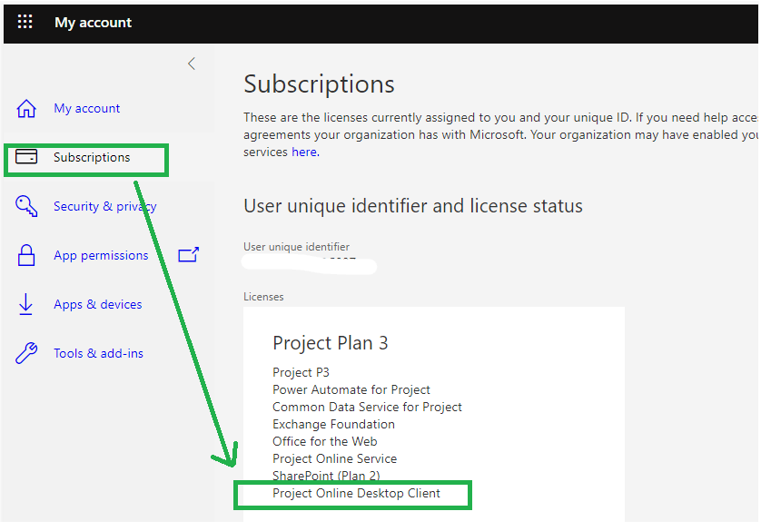 I have a license for Microsoft Project but am unable to download the ...