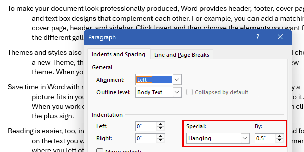 How do you add spaces or tabs to the beginning of a single line in word ...