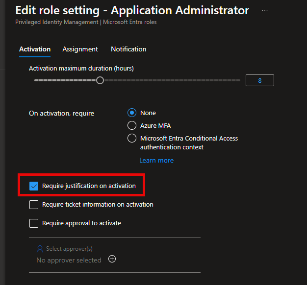 PIM: Mandatory justification when approving requests - Microsoft Q&A