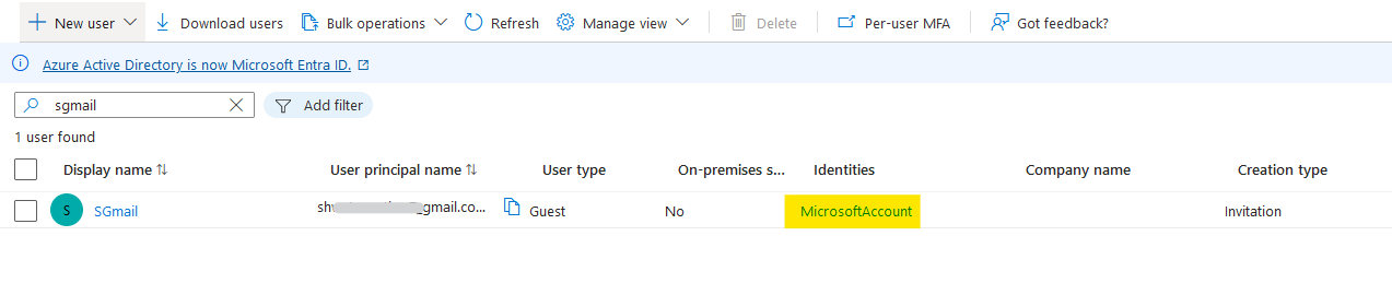 EntraID external id - Microsoft Q&A