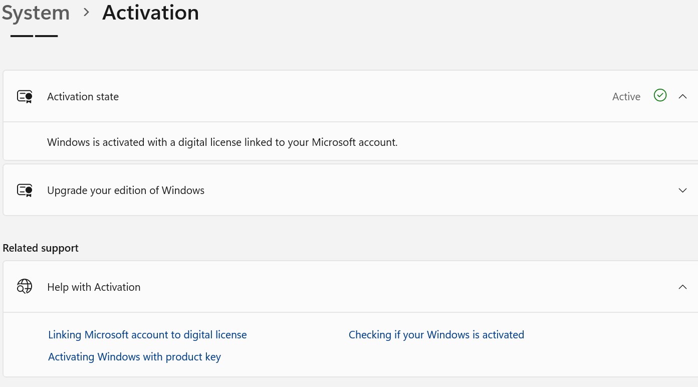 Locating Digital License Key - Microsoft Q&A