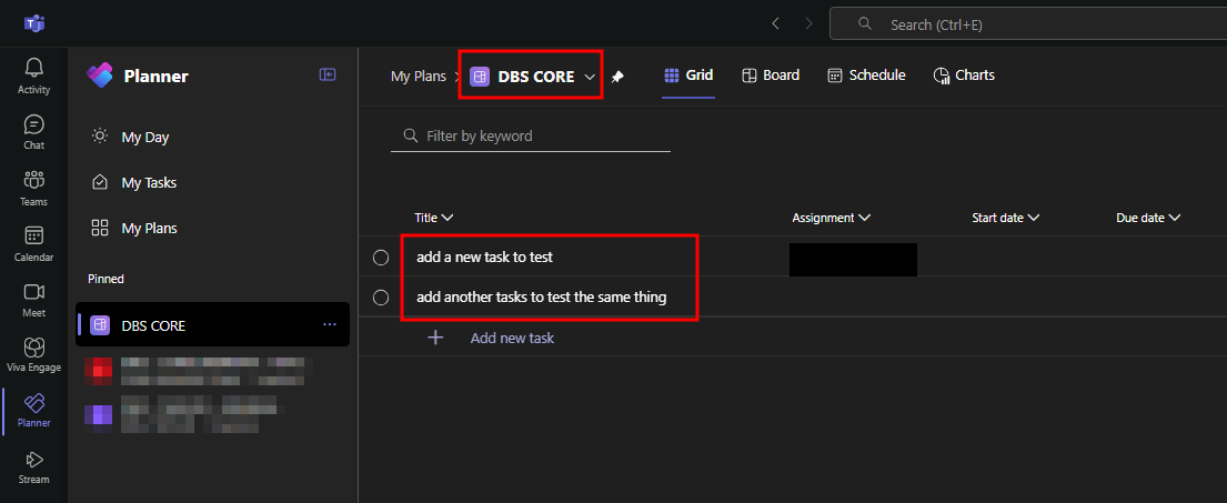 Planner in MS Teams - Private tasks are not showing up in My tasks tab ...