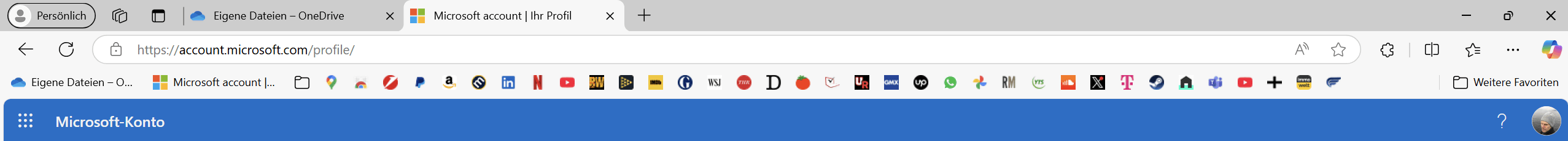 Personal and work accounts - Edge is not showing profile icons in title ...