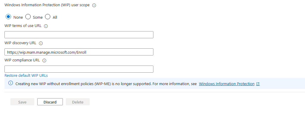 Why is the save button disabled in the Windows device enrollment of ...