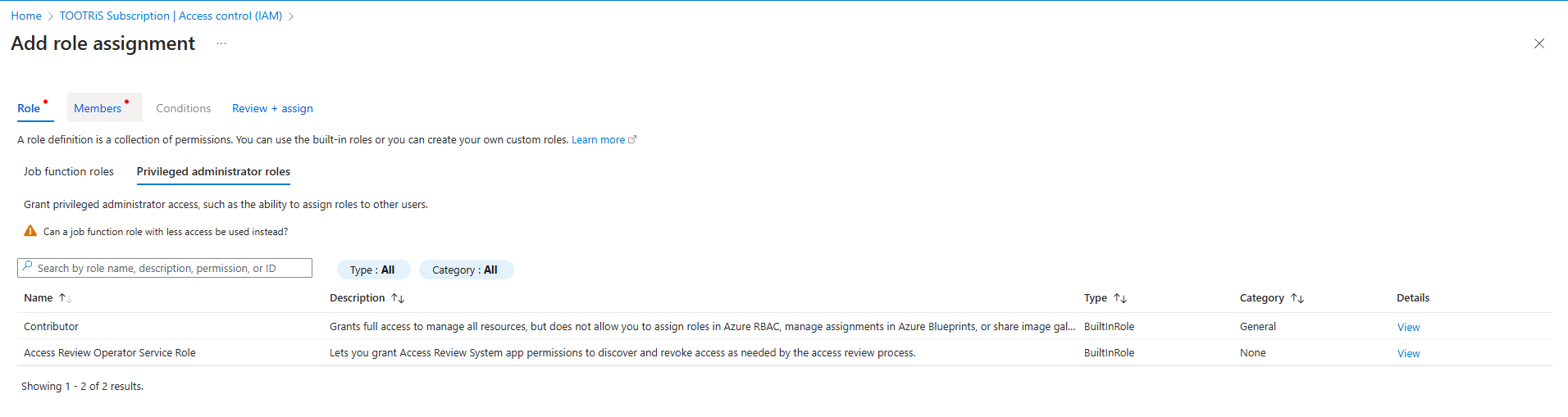 Why am I unable to view and assign the owner role in my Azure ...