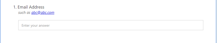 Email Validation- Microsoft Form - Microsoft Q&A
