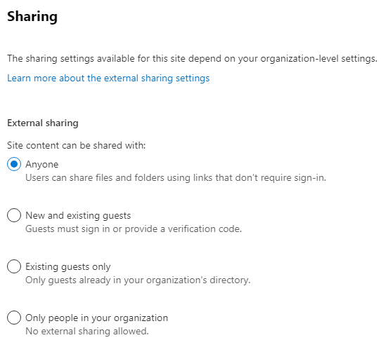 Can't unlock 'Everybody' for users to share sharepoint site outside organisation without login ...