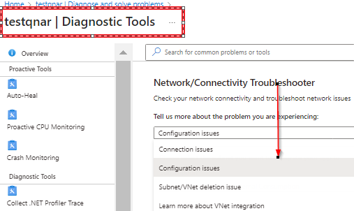App Service Test Connectivity - Microsoft Q&A